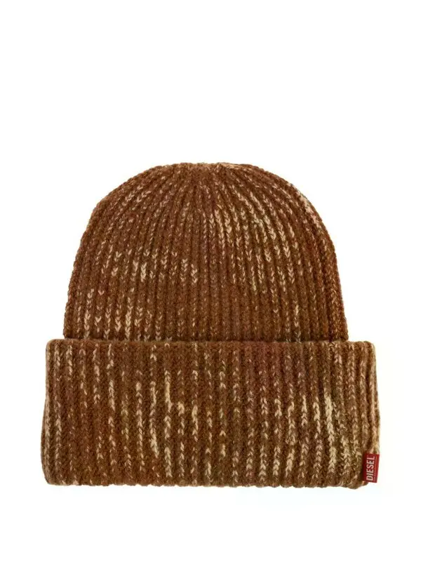 DIESEL® Ribbed-knit Beanie Hat - Brown