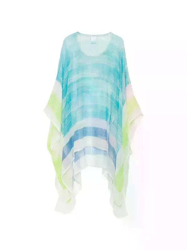 Colombo Hand Painted Abstract-print Blouse - Blue