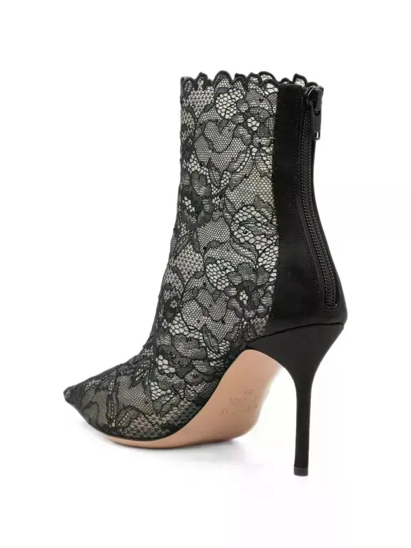 GEDEBE 90mm Lace Scalloped-edge Ankle Boots