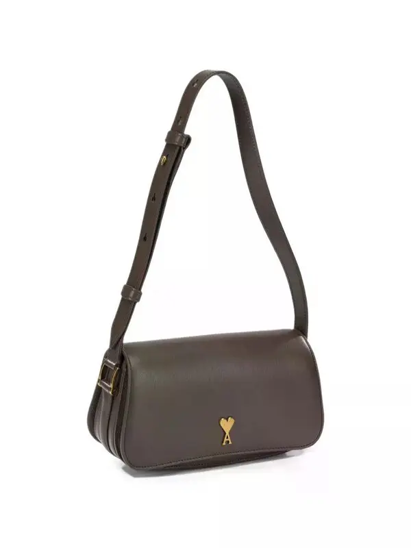 AMI Paris Cowhide Leather Paris Paris Shoulder Bag