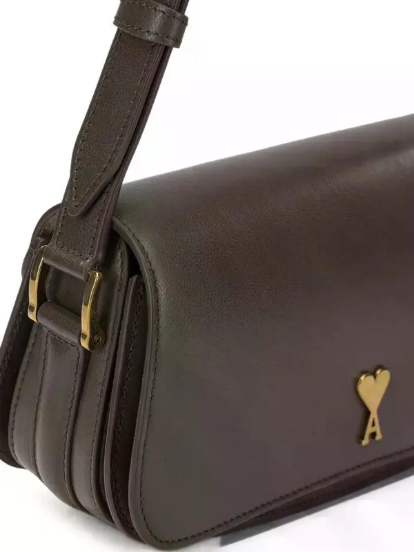 AMI Paris Cowhide Leather Paris Paris Shoulder Bag