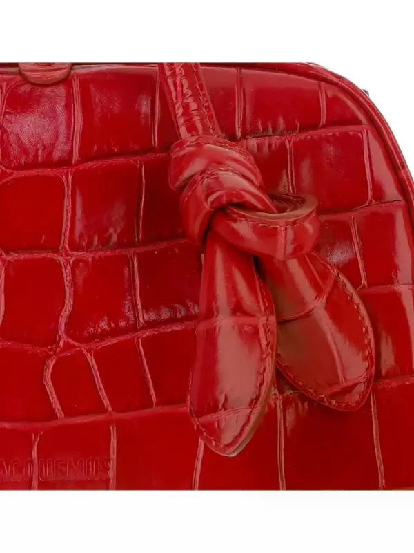 Jacquemus Croc-effect Knotted Clutch Bag