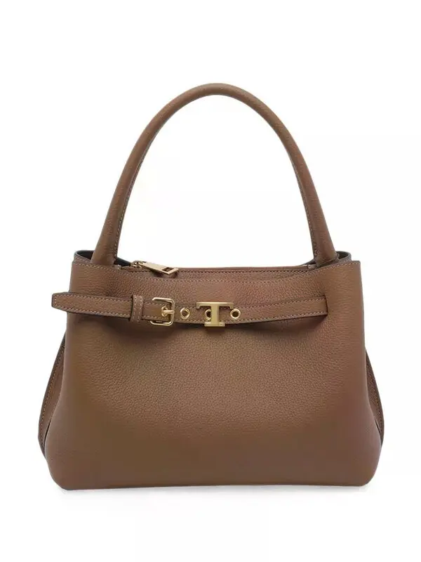 TOD'S T Signature Handbag In Leather Mini - Brown