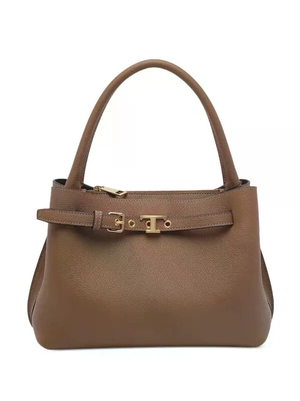 TOD'S T Signature Handbag In Leather Mini - Brown