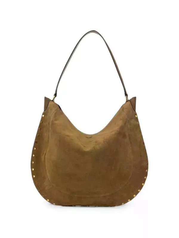 Isabel Marant Étoile Studded Suede Shoulder Bag - Brown