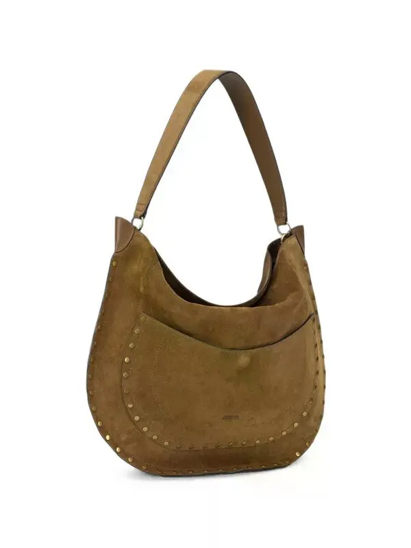 Isabel Marant Étoile Studded Suede Shoulder Bag - Brown