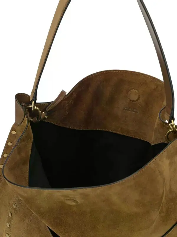 Isabel Marant Étoile Studded Suede Shoulder Bag - Brown