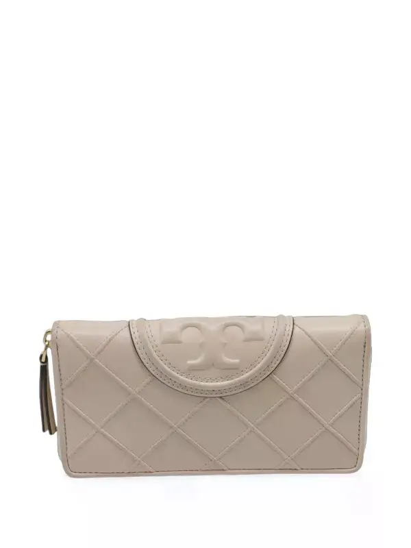 Tory Burch Fleming Quilted Continental Wallet - Neutrals