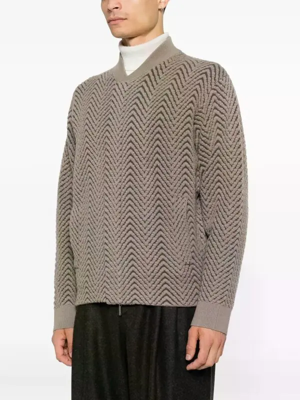 Emporio Armani Chevron-knit Lightweight Jacket