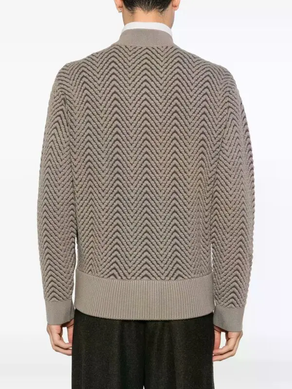 Emporio Armani Chevron-knit Lightweight Jacket