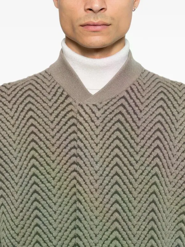 Emporio Armani Chevron-knit Lightweight Jacket