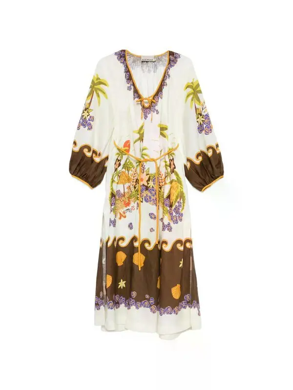 ALEMAIS Alemas Island Cove Midi Dress - Neutrals