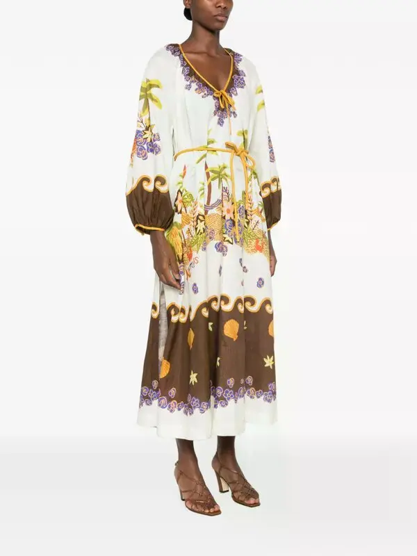 ALEMAIS Alemas Island Cove Midi Dress - Neutrals