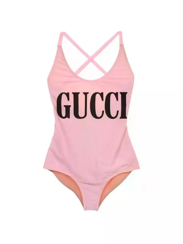 Gucci 2020s Logo Swimsuit - Pink