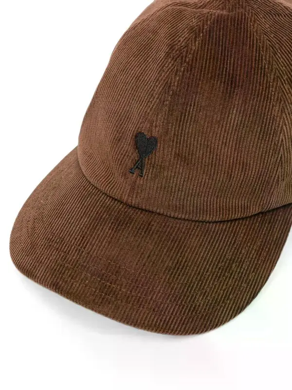 AMI Paris De Coeur Corduroy-texture Baseball Cap