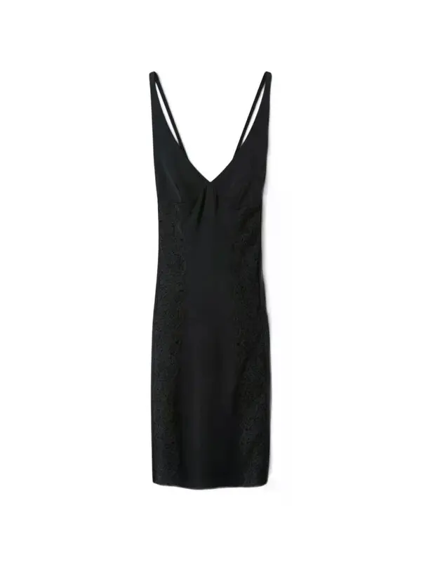Stella McCartney Lace-panel Midi Dress - Black