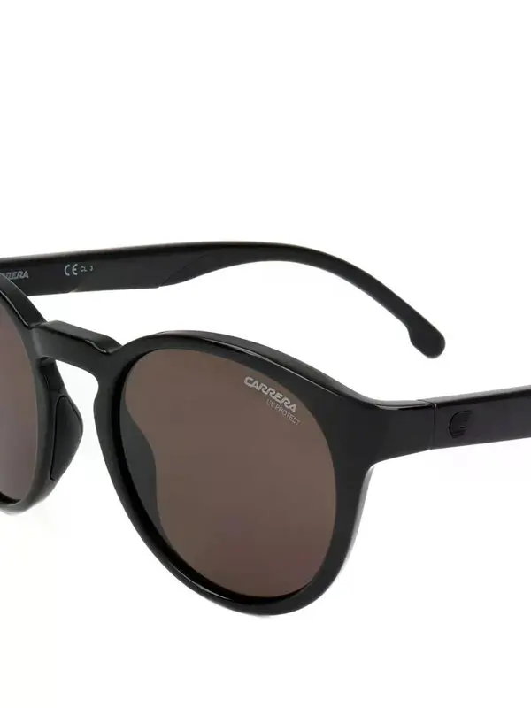 Carrera Eyewear Round Frame Sunglasses With Engraved Arms - Black
