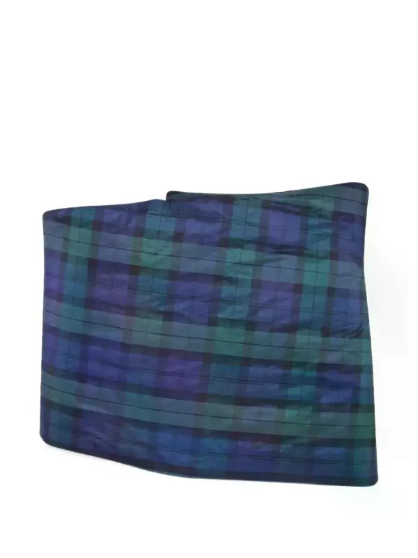 N°21 Tartan-pattern Padded Scarf - Blue