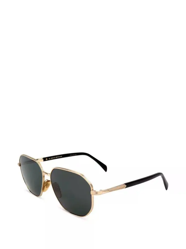 DB EYEWEAR BY DAVID BECKHAM Geometric Frame Sunglasses - Gold