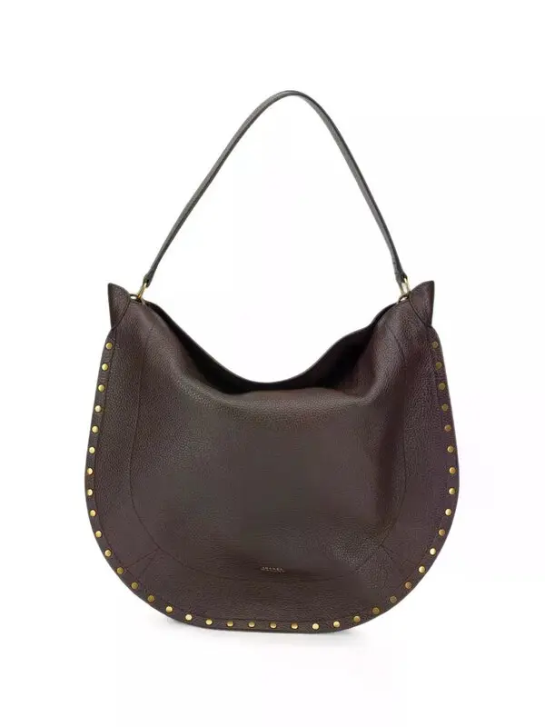 Isabel Marant Étoile Studded Leather Shoulder Bag - Brown