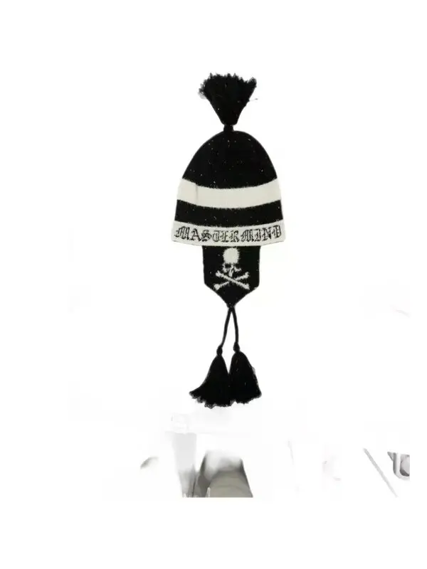 MASTERMIND WORLD Skull-print Tweed Beanie