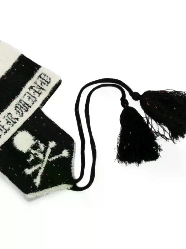 MASTERMIND WORLD Skull-print Tweed Beanie