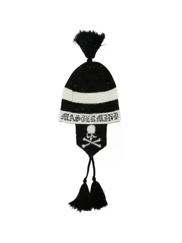 MASTERMIND WORLD Skull Print Tweed Beanie