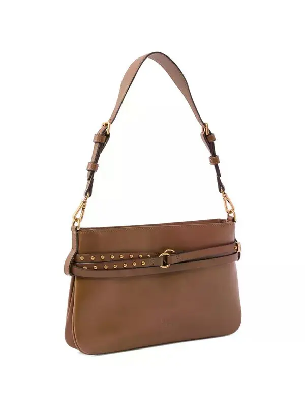 Pinko Studded Shoulder Bag - Brown