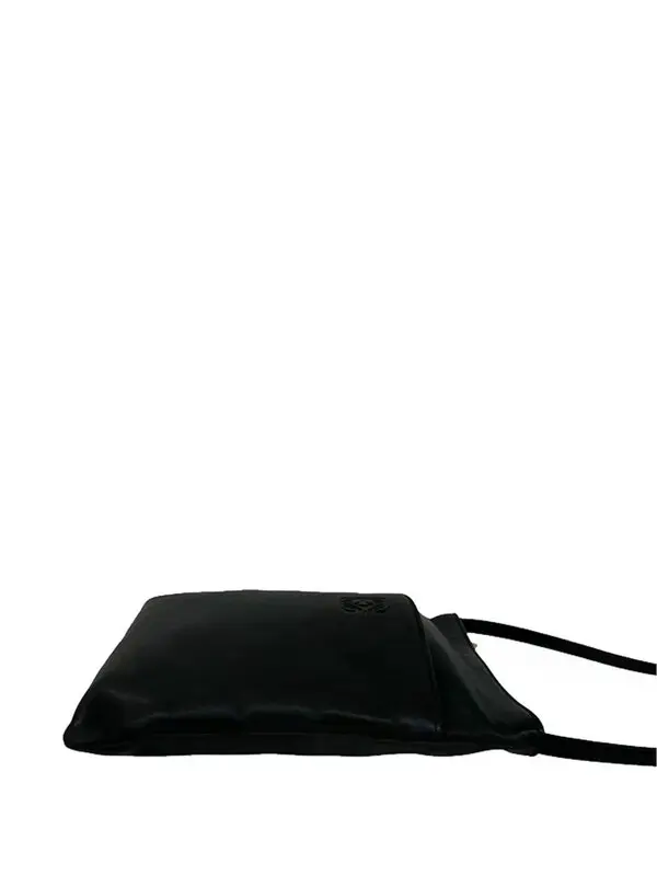 Loewe 1990-2010 Leather Anagram Crossbody Bag - Black