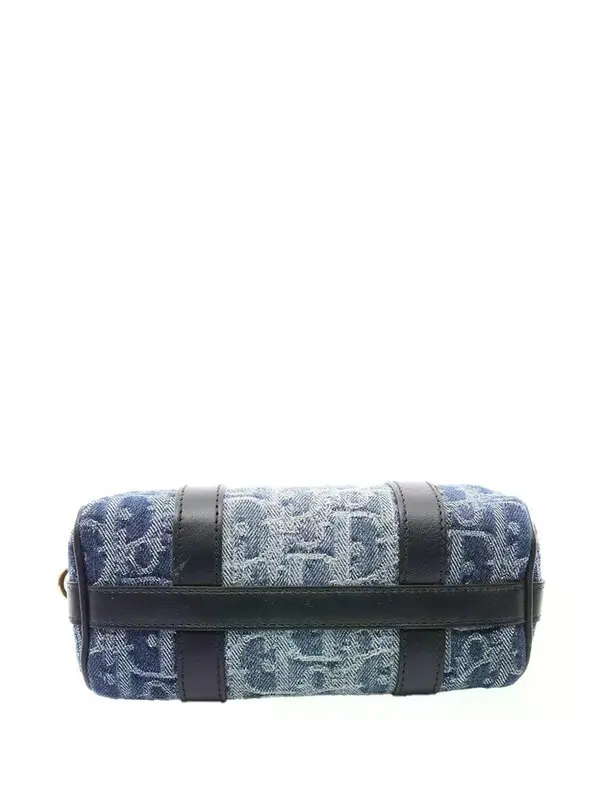 Dior Nano Oblique Denim Groove 17 Satchel - Blue