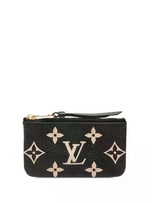 LOUIS VUITTON 2025 Bicolor Monogram Empreinte Key Pouch Coin Pouch - Black