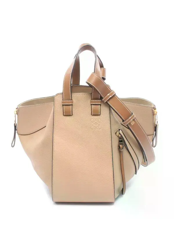 Loewe 2010-2026 Small Leather Hammock Satchel - Neutrals