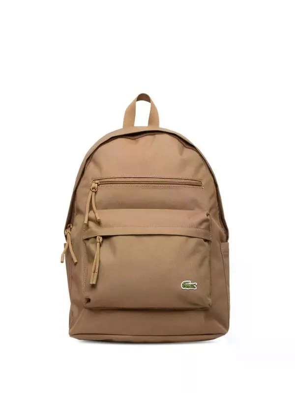 Lacoste Neocroc Logo-patch Zip-around Backpack - Neutrals