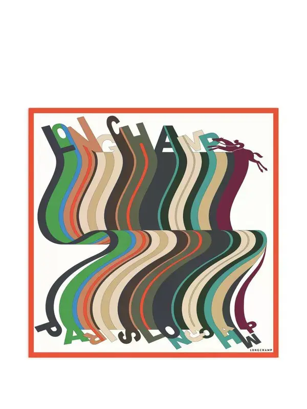 Longchamp L'arc-en-ciel Silk Scarf 70 - Neutrals