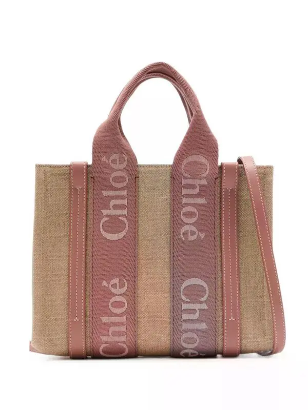 Chloé Small Woody Linen Tote Bag - Neutrals