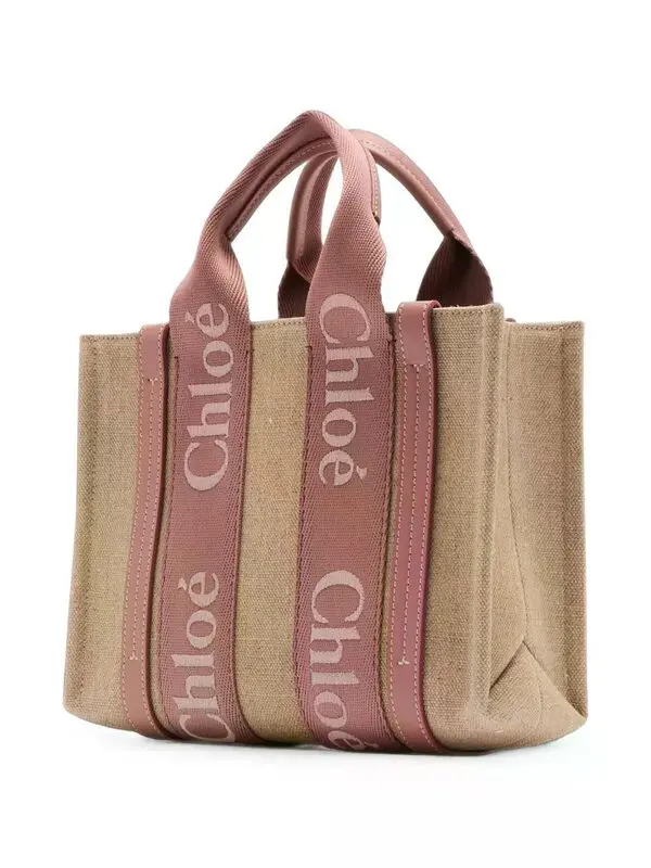 Chloé Woody Linen Tote Bag