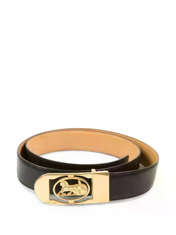 Celine 1970s Caleche Leather Belt