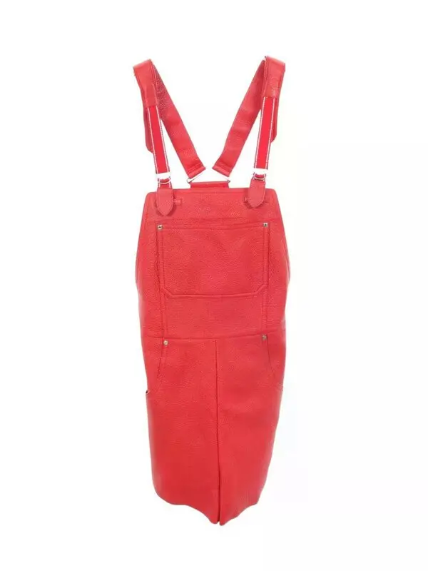 Hermès 2010s Sellier Button Leather Overalls