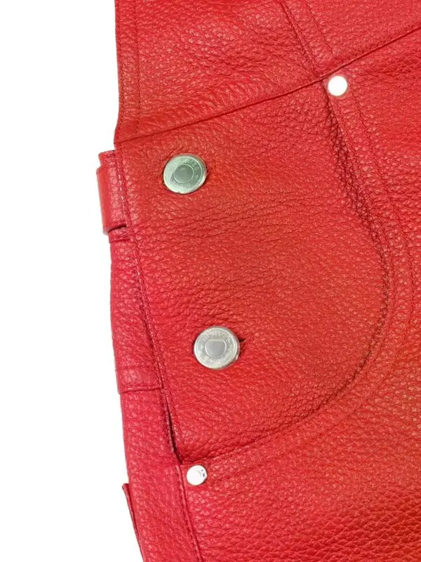 Hermès 2010s Sellier Button Leather Overalls