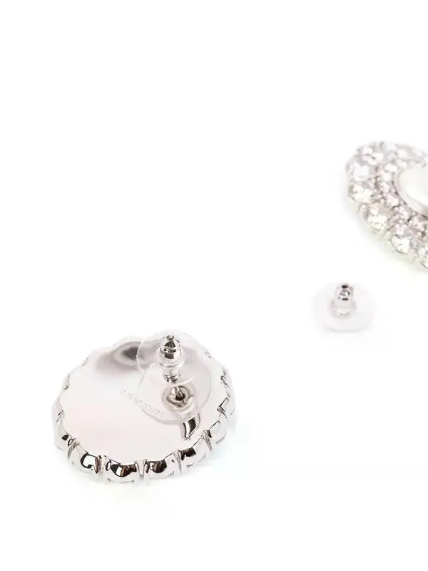 SELF-PORTRAIT Pearl And Crystal Earrings