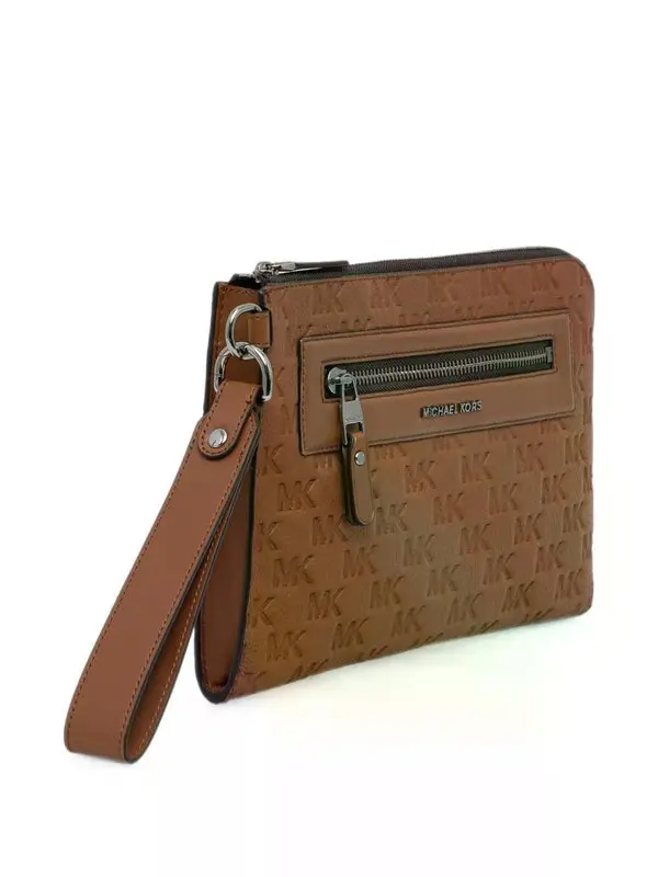 Michael Kors Logo-embossed Leather Wash Bag