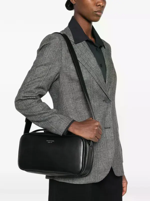 Emporio Armani Logo-stamp Leather Shoulder Bag