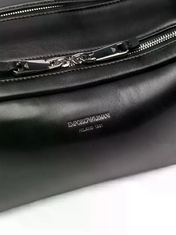 Emporio Armani Logo-stamp Leather Shoulder Bag