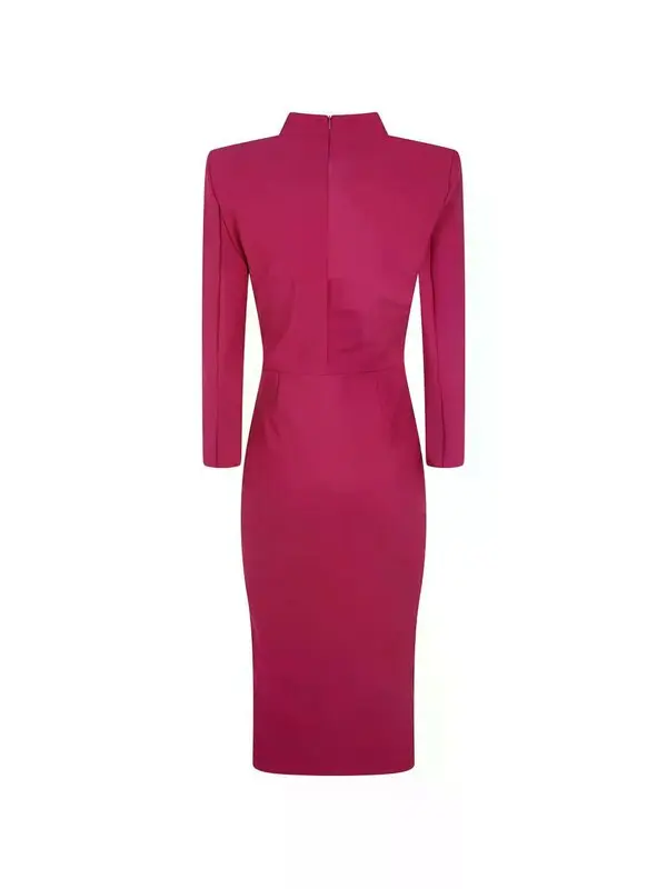 Chiara Boni La Petite Robe Demei Ruched Long-sleeve Midi Dress