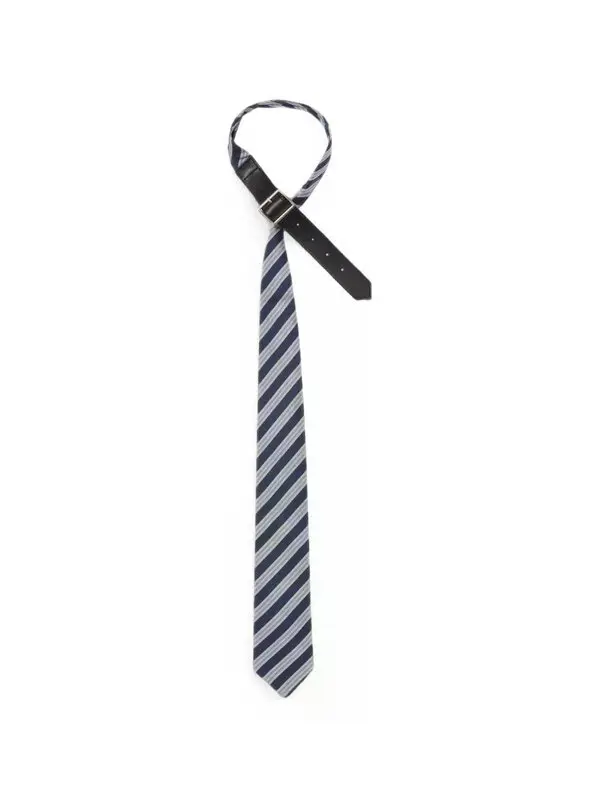 DOVER STREET MARKET Striped Buckle-fastening Tie - Blue
