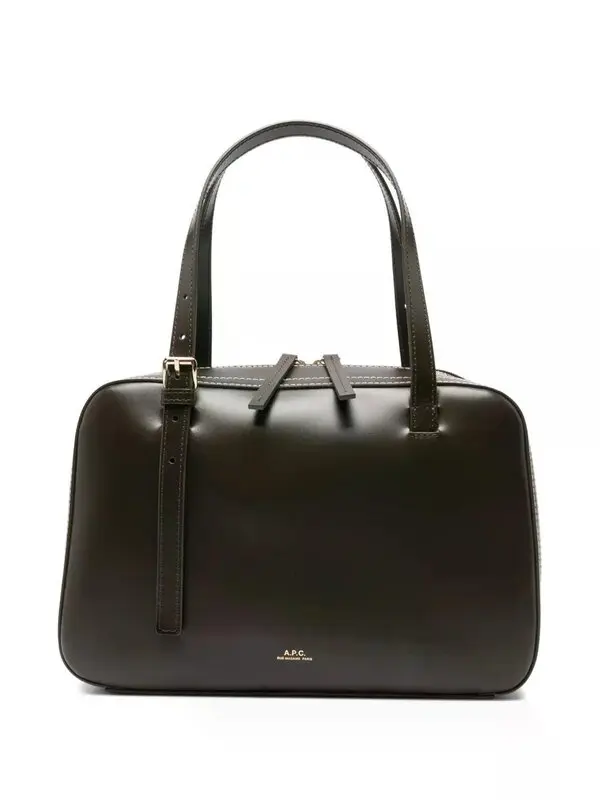 A.p.c. Contrast Stitch Leather Shoulder Bag