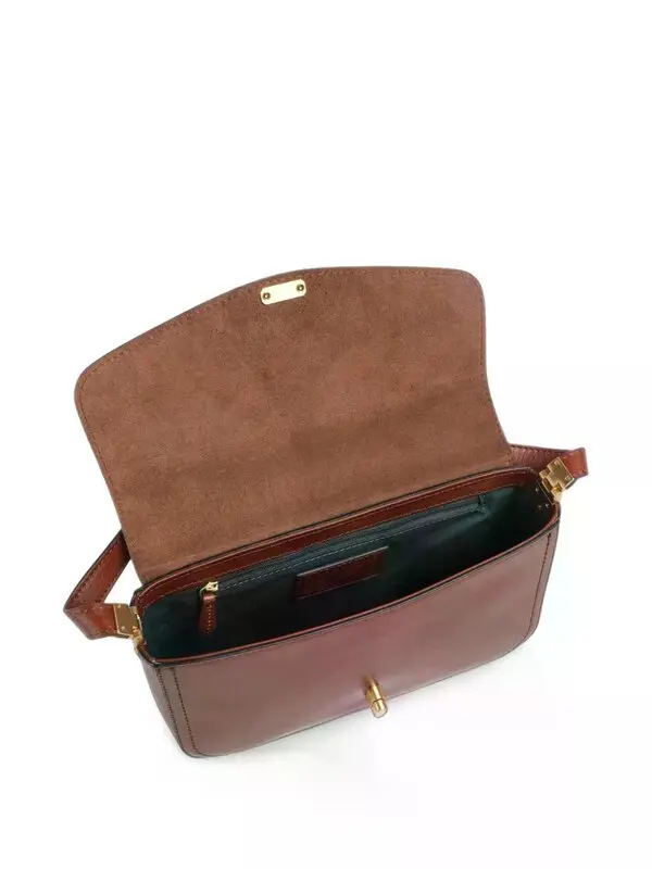 THE BRIDGE Mia Twist-lock Leather Tote Bag