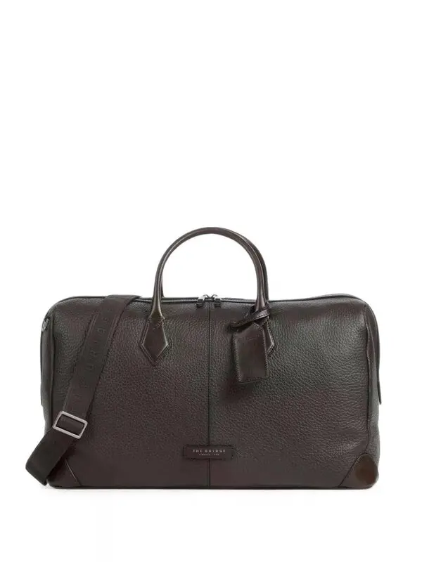 THE BRIDGE Weekend Grained Leather Luggage Bag