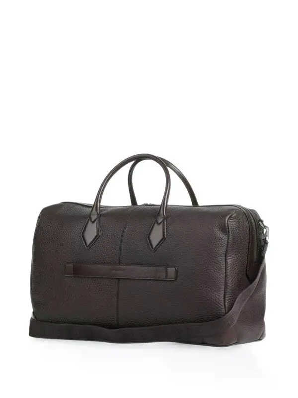 THE BRIDGE Weekend Grained Leather Luggage Bag
