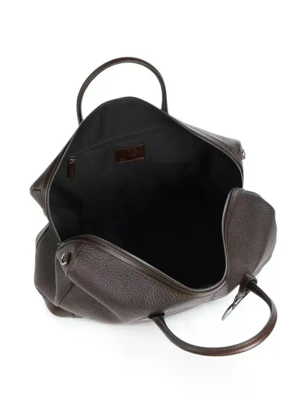 THE BRIDGE Weekend Grained Leather Luggage Bag